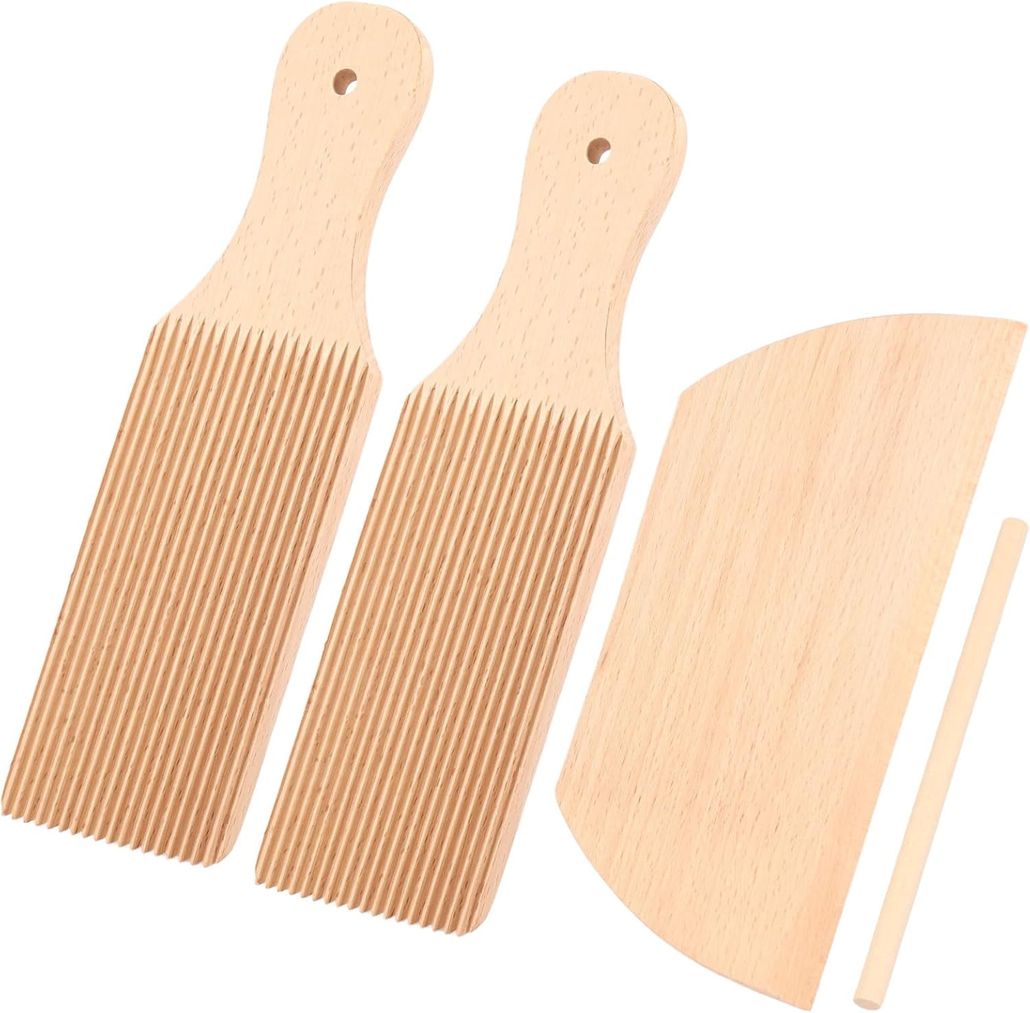 Yoqb 4 Pcs Gnocchi Board Set, Wood Pasta Maker, Garganelli Board, Pasta ...