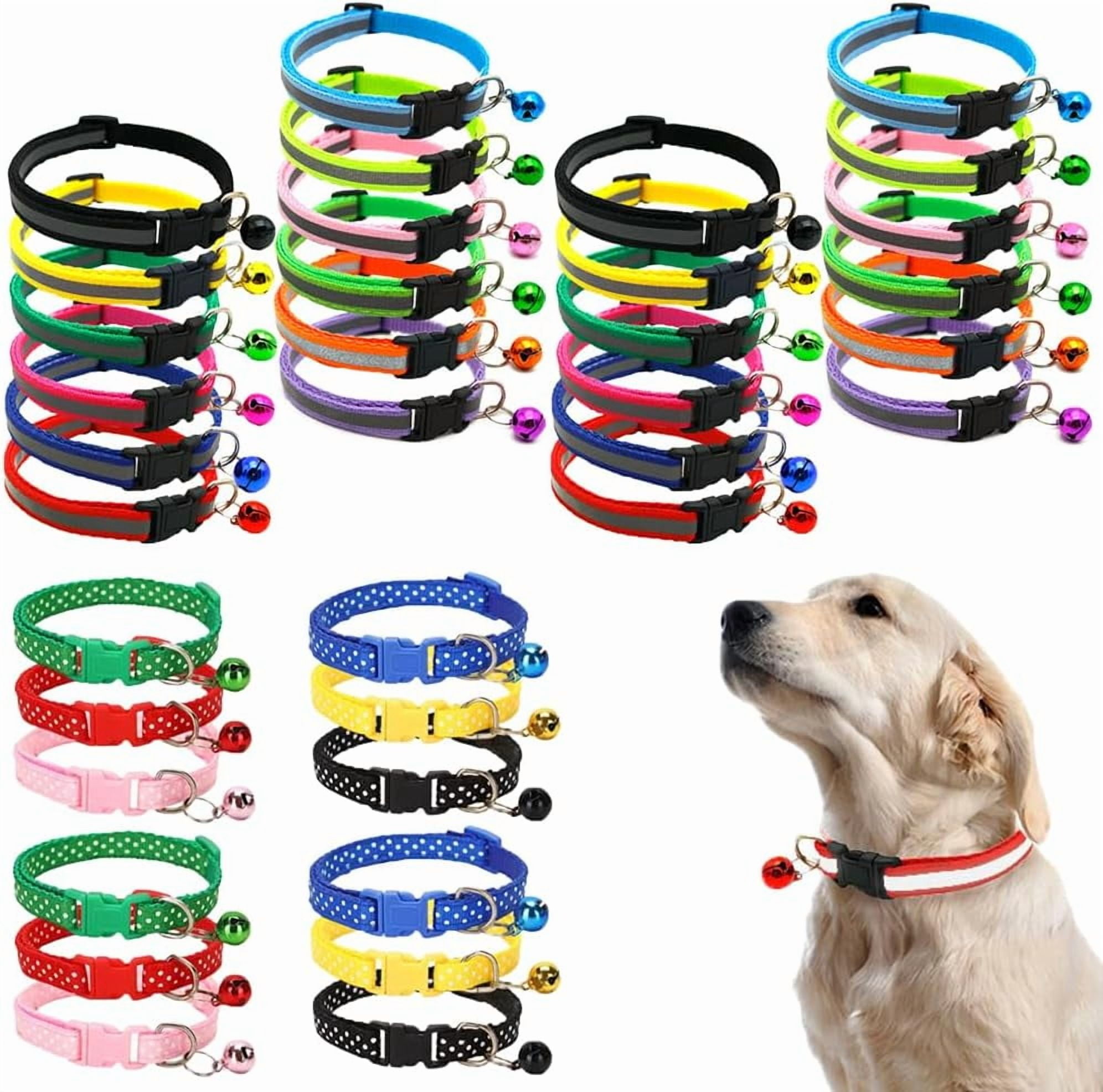 Yoqb 40 pcs Puppy Collars, 7.5-12.6in Adjustable Cat ID Collars with ...