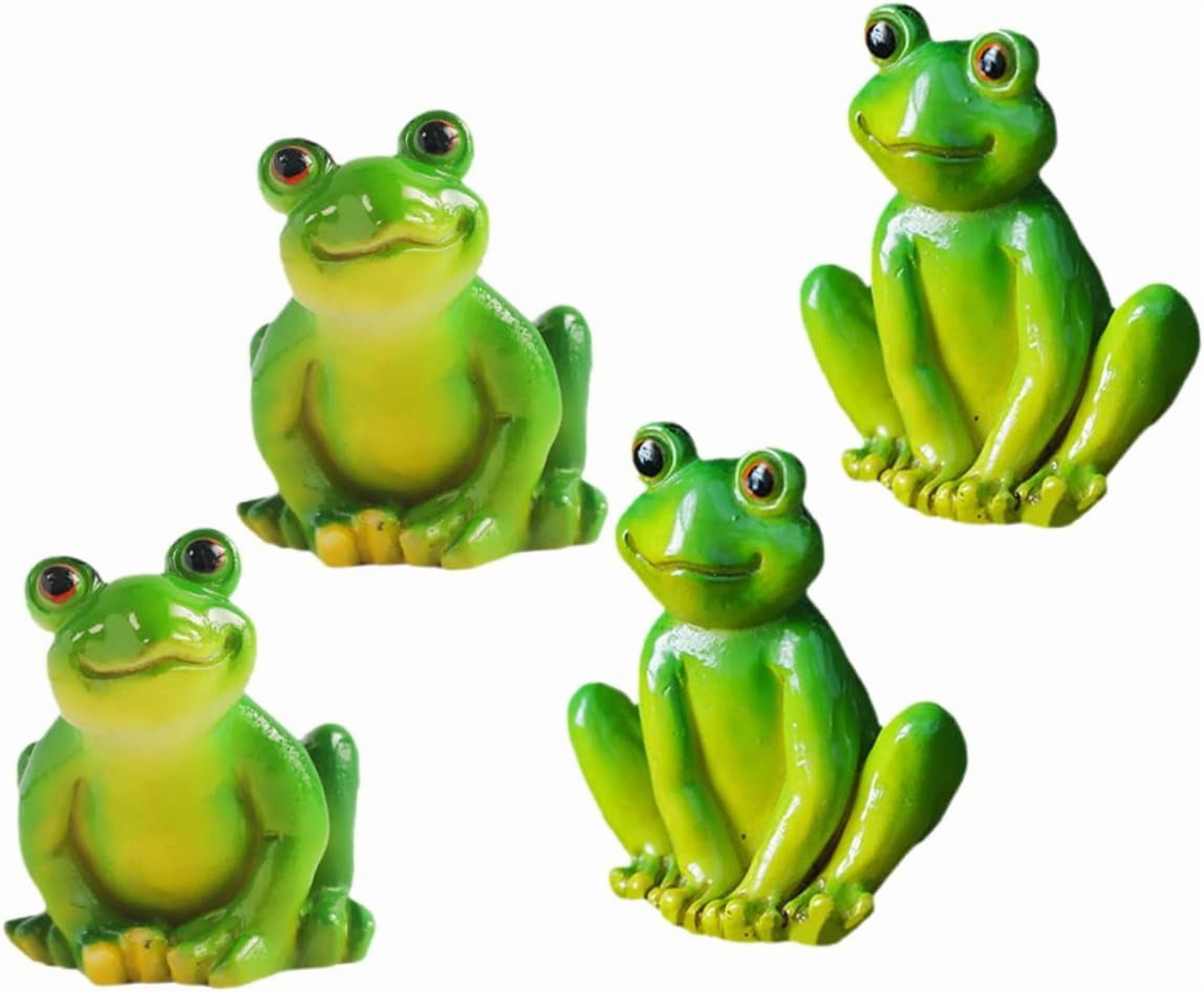 Yoqb 4pcs Frog Ornaments Frog Statue Miniature Frogs Ornament Frogs ...