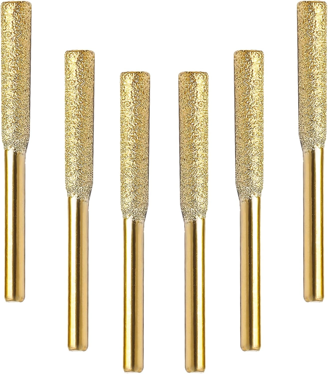 Yoqb 6 Pack 5/32 Inch Diamond Chainsaw Sharpener, Gold Burr Grinding ...
