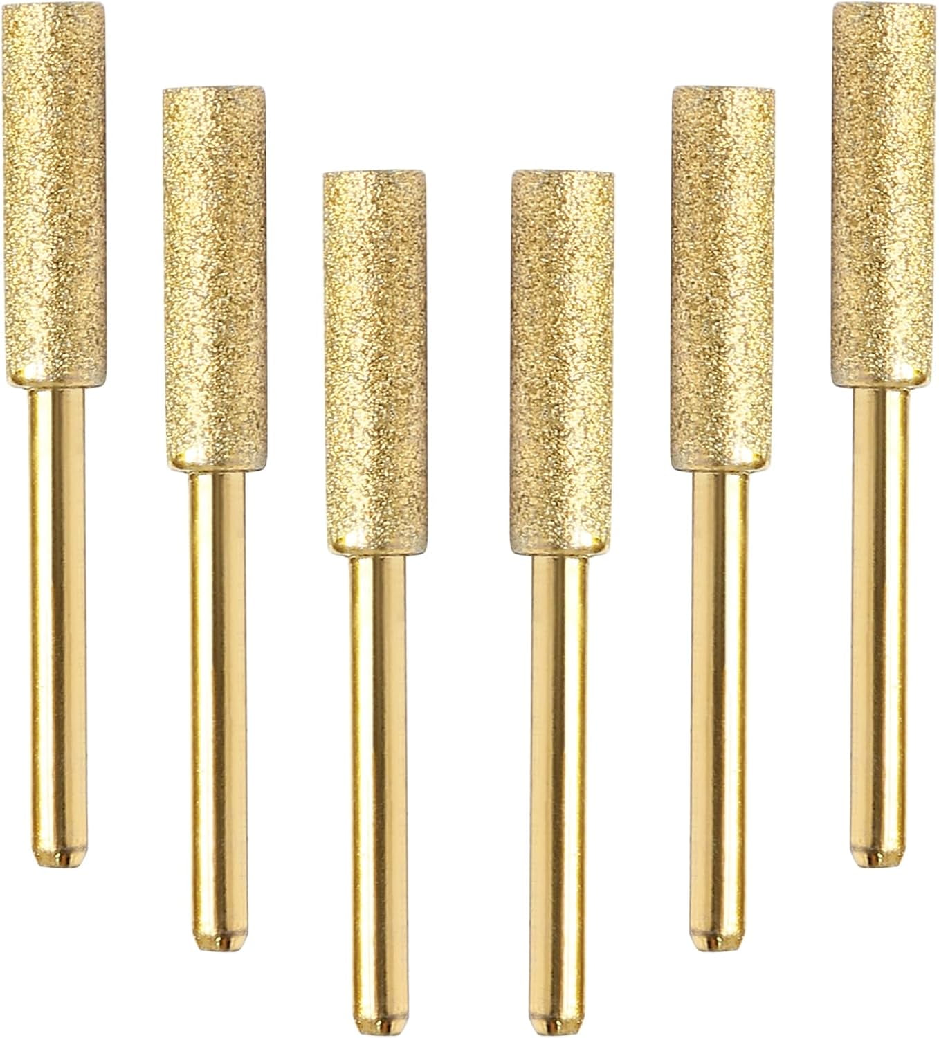 Yoqb 6 Pack 7/32 Inch Diamond Chainsaw Sharpener, Gold Burr Grinding ...