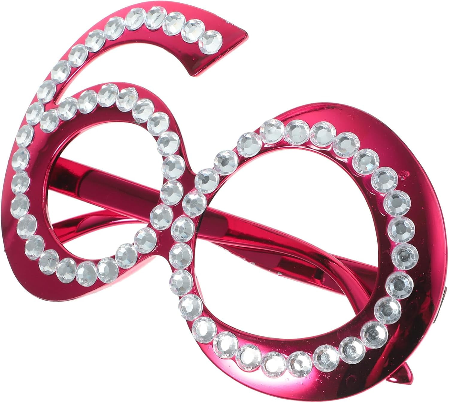 Yoqb 60th Birthday Glasses Number Eyeglasses Crystal Frame Funny ...