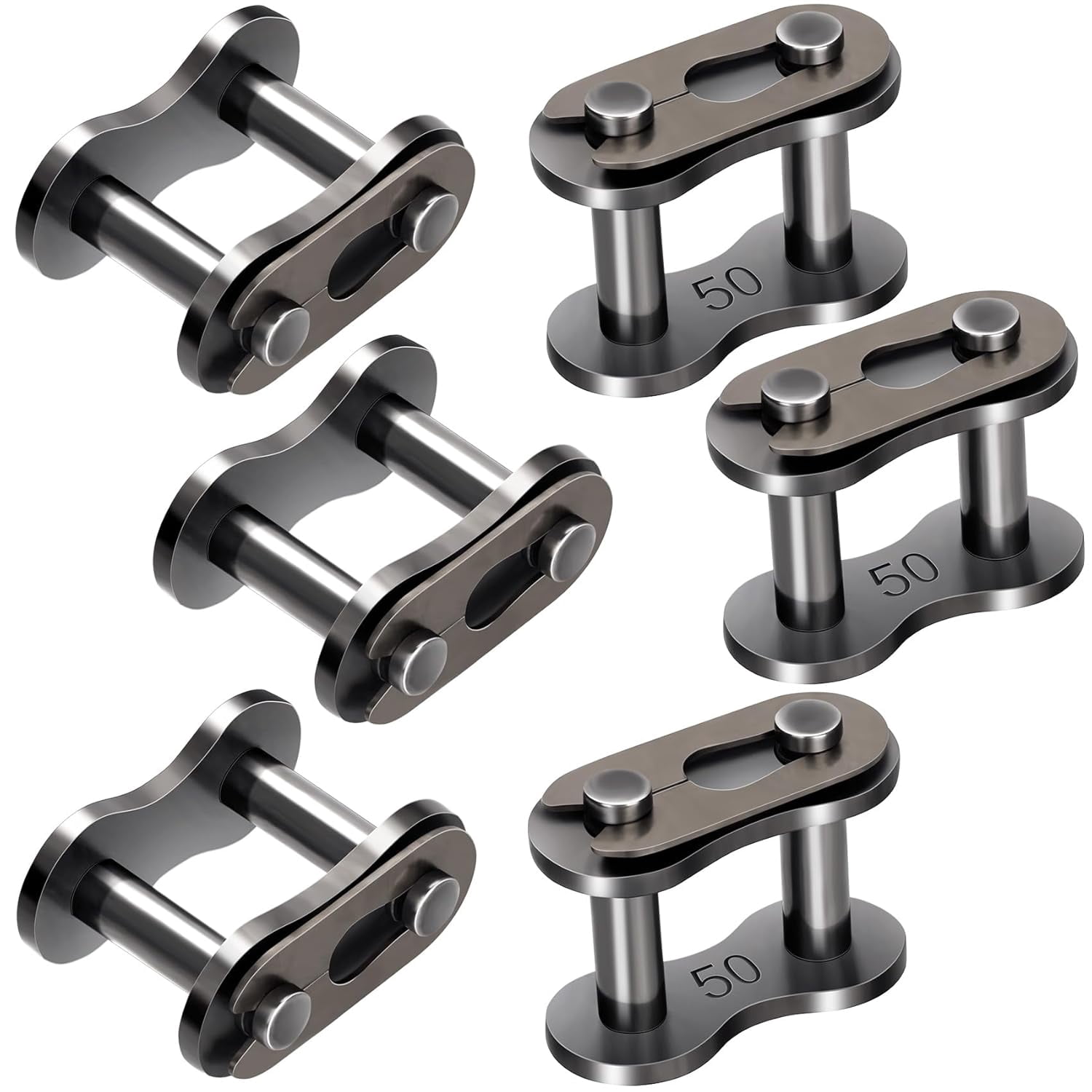 Yoqb 6pcs #50 Roller Chain Connecting Links, Master Connector Link ...