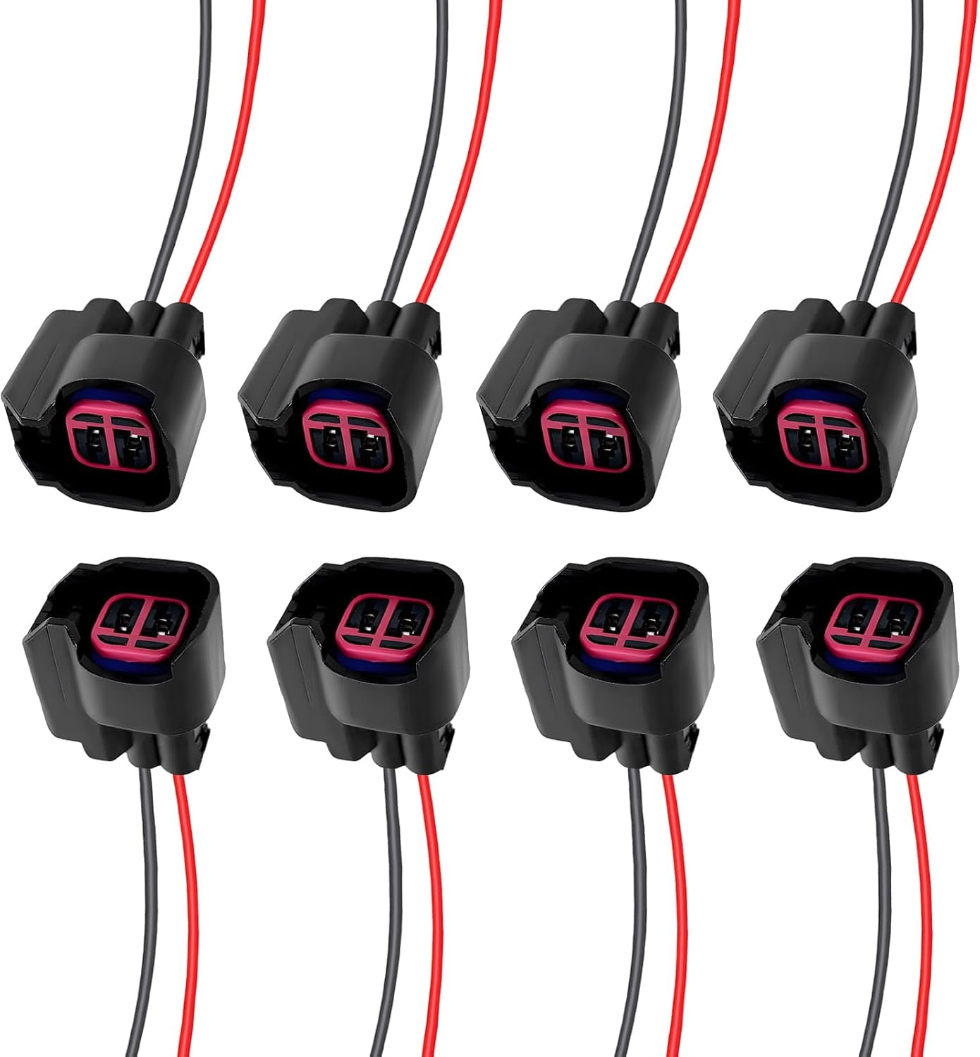 Yoqb 8PCS Fuel Injector Connector Pigtail, EV6 EV14 Fuel Injector ...