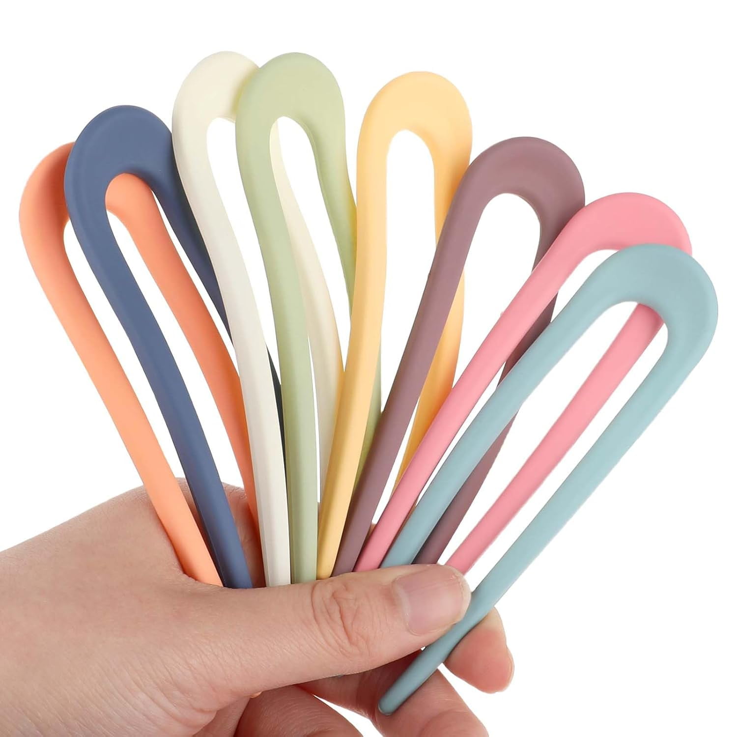 Yoqb 8pcs French Hair Forks U Shaped Updo Hair Pins Clips for Thin ...