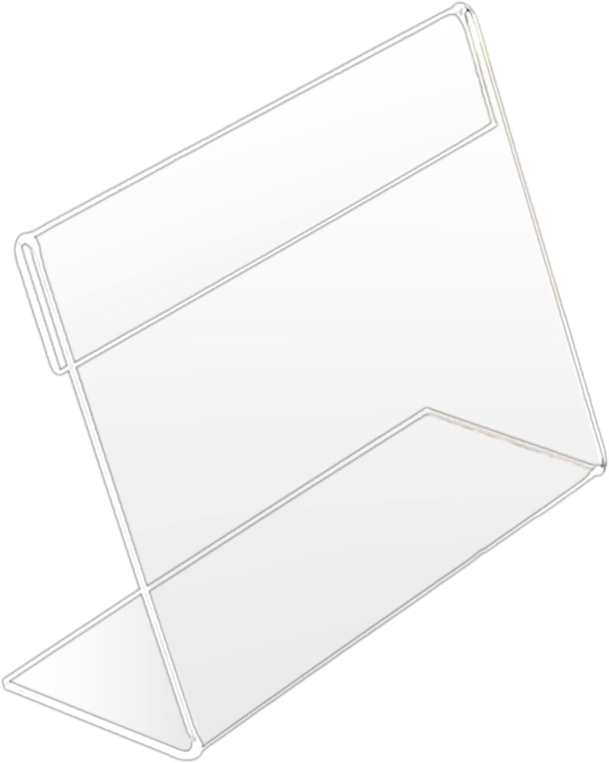 Yoqb Acrylic Sign Holder with Horizontal Slanted Back, Clear Plastic ...