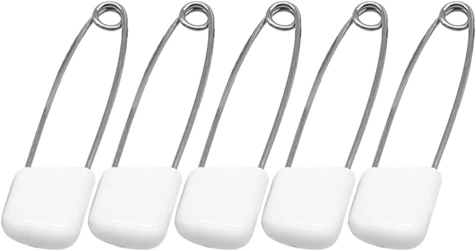 Yoqb Adult Diapers Hijab Pin 50pcs White Safety Plastic Head Safety pin ...