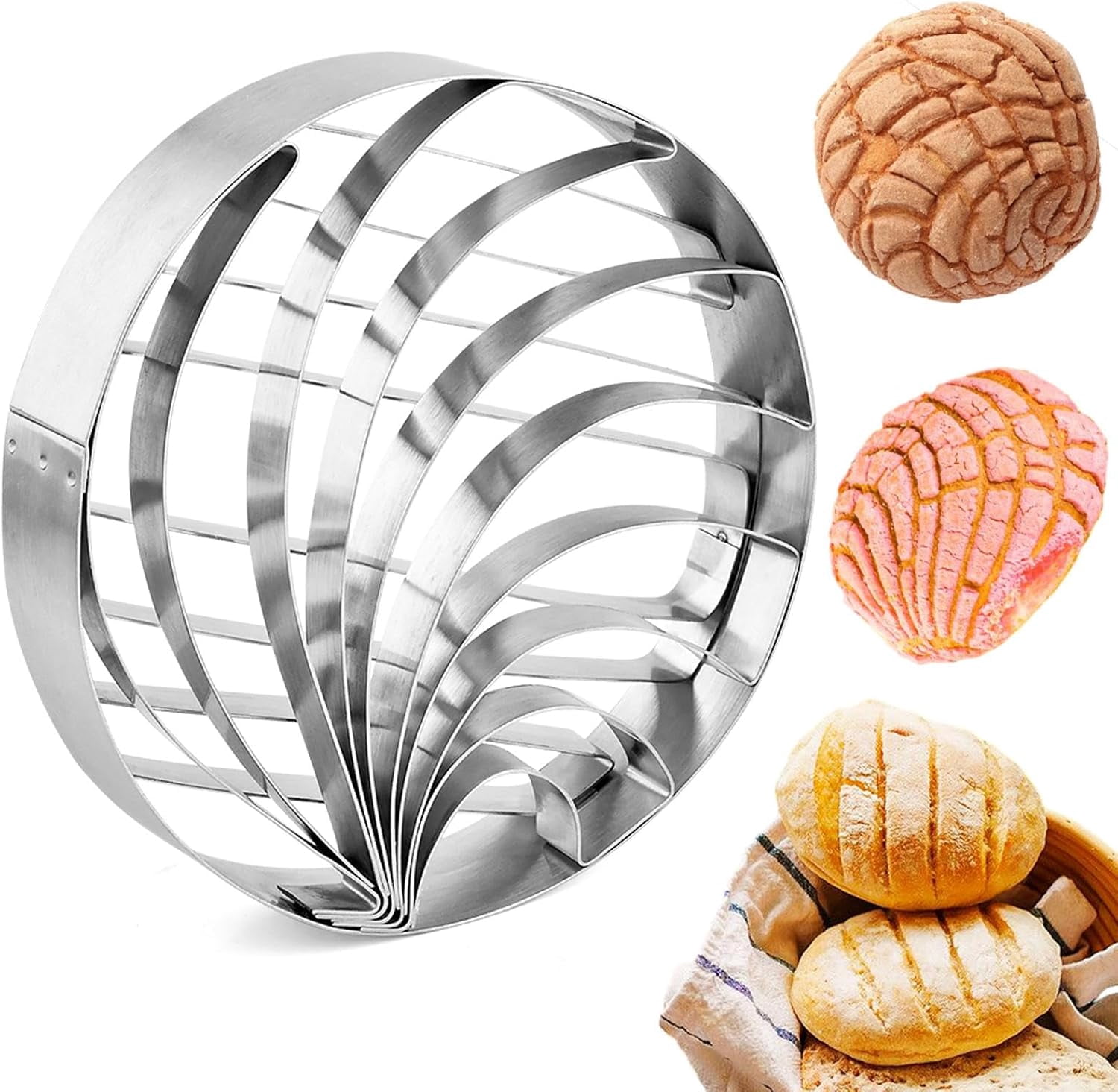 Yoqb Concha Cutter Mexican Bread Mold Concha Stamp Conchas Cutter ...