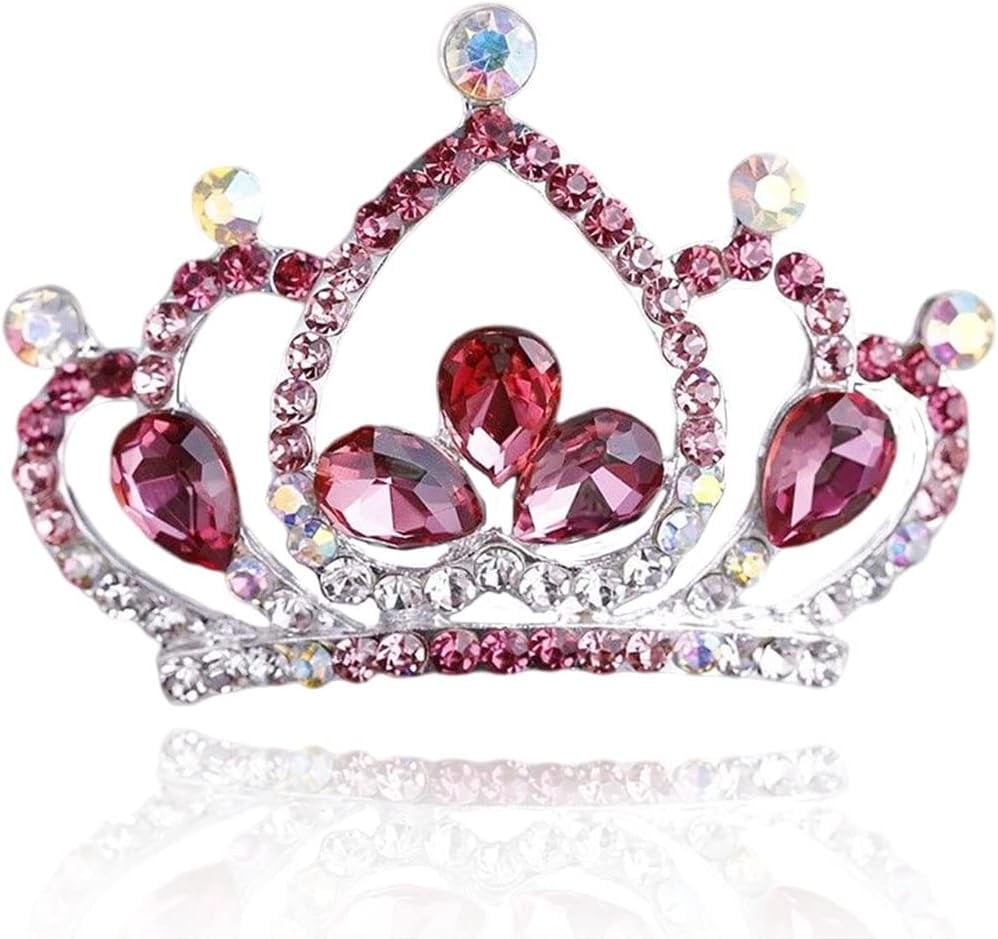 Yoqb Crown Comb Mini Crystal Tiara Hair Comb Silver Rhinestone Tiara ...