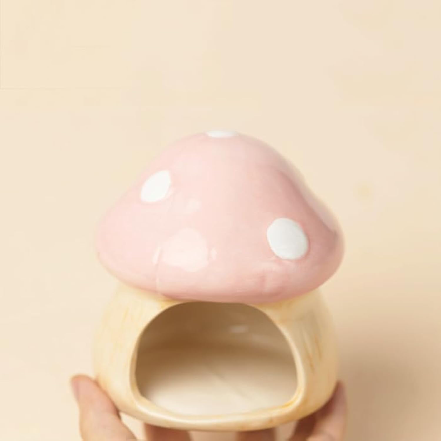 Yoqb Cute Aquarium Mushroom House Betta Fish Tank Accessory Decor Mini ...
