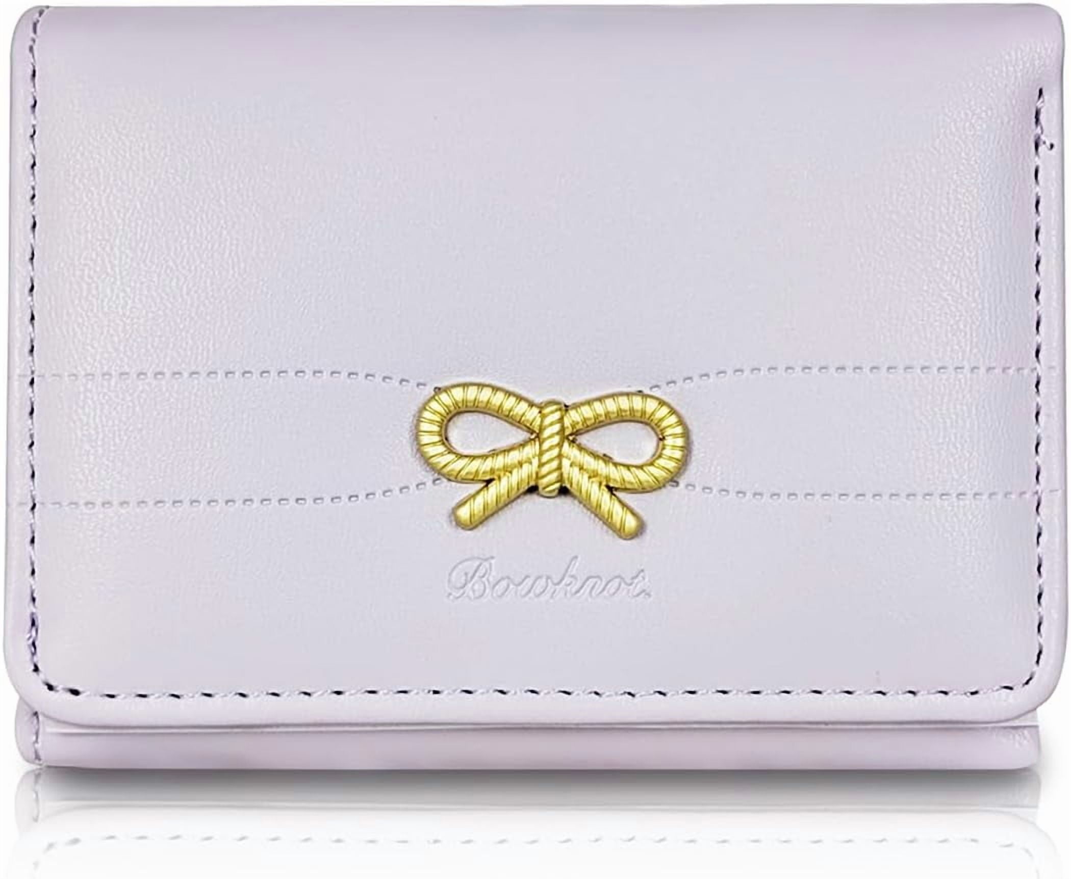 Yoqb Cute Wallet, Bow Women Wallet with Heart-Shaped ID Window and 7 ...