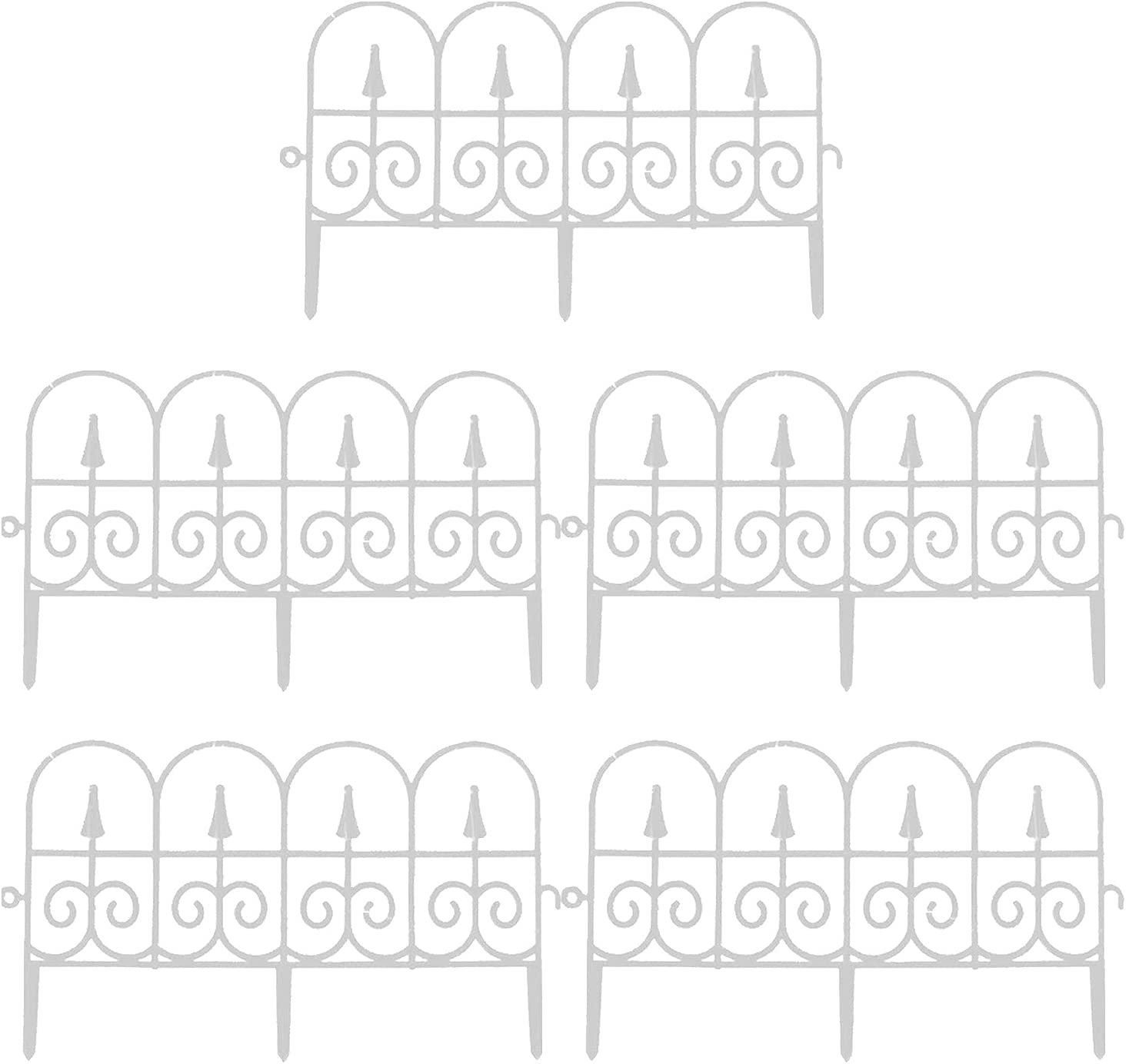 Yoqb Decorative Garden Fence, Folding Fence 23 x 13 Inch, Plastic ...