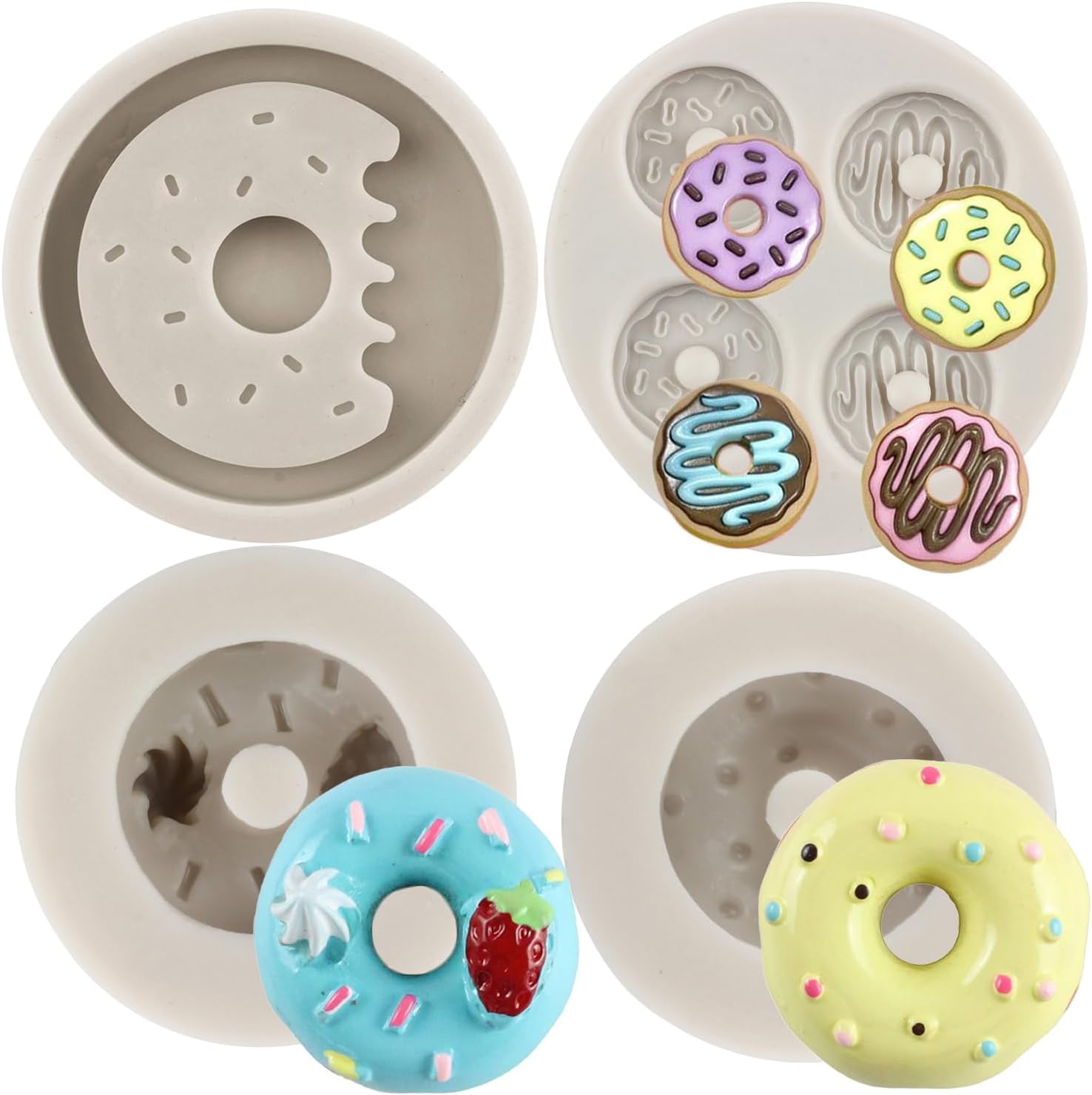 Yoqb Donut Silicone Mold Doughnut Fondant Molds For Cake Decorating ...