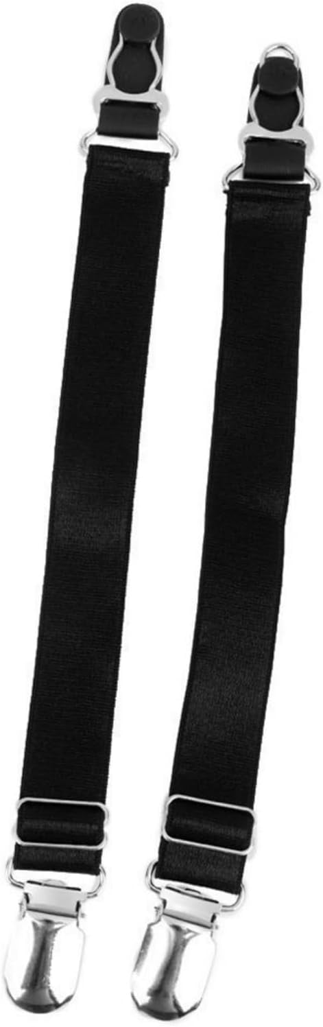 Yoqb Garter Buckle, Pair of Adjustable Elastic Garter Straps, Metal ...