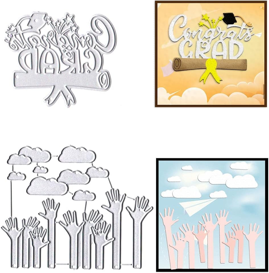 Yoqb Graduation Cutting Dies Congrats Grad Words Die Cuts for Card ...