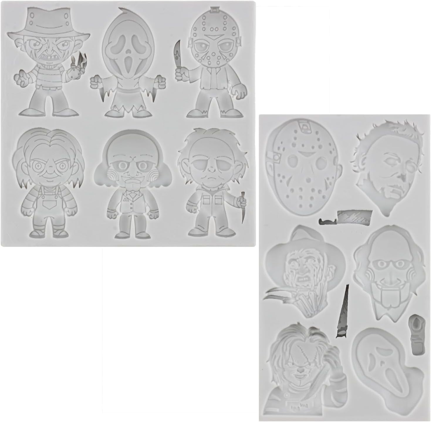 Yoqb Horror Characters Fondant Molds 3D Silicone Molds Scary Movie ...