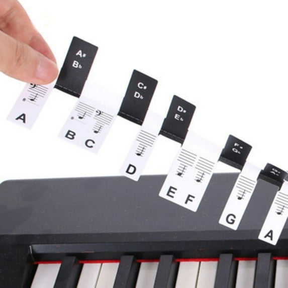 Yoqb Keyboard Stickers For Piano 88 Keys, Piano Rake Key Labels Overlay ...