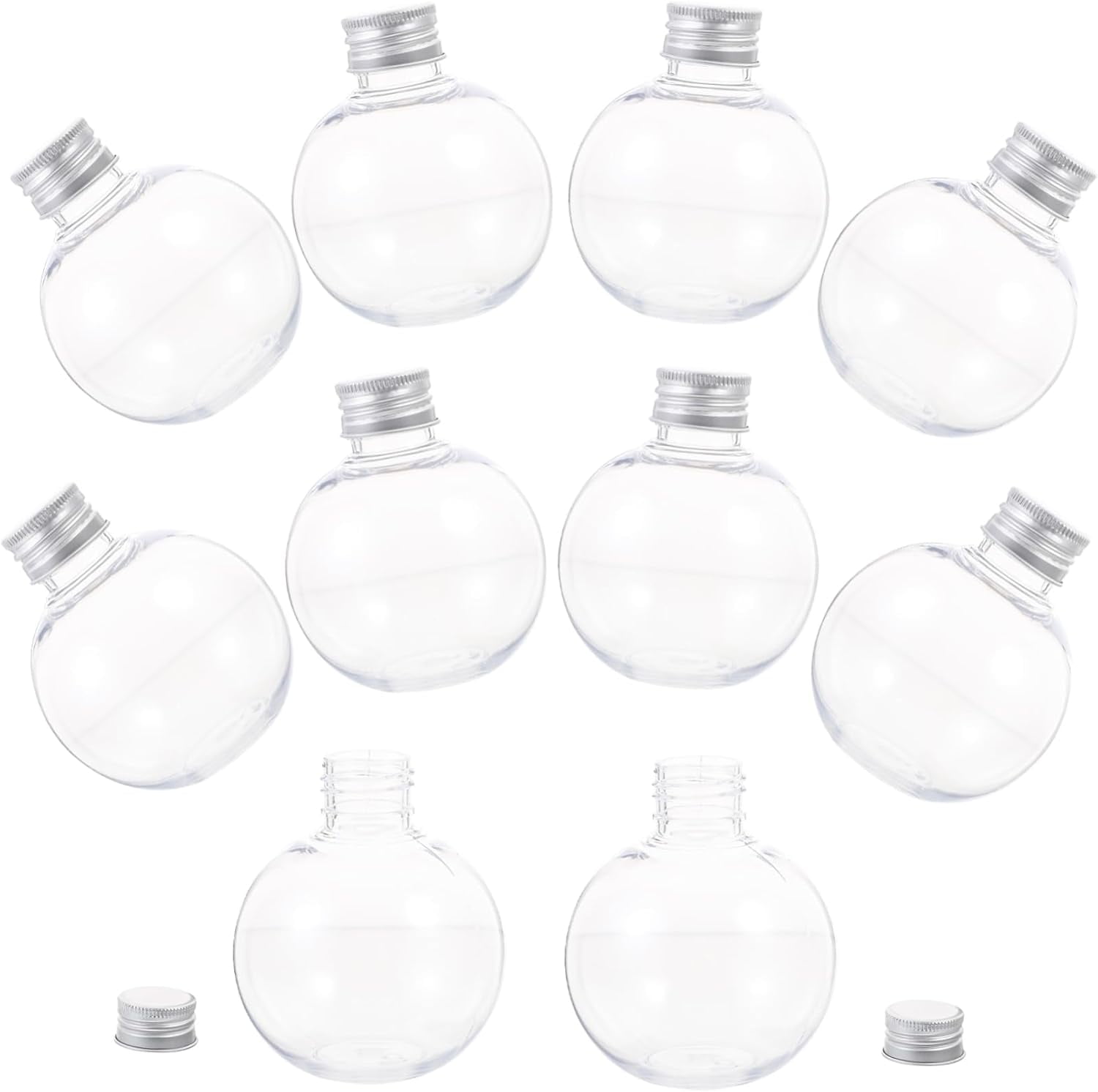 Yoqb Light Bulb Bottle 10pcs Transparent Spherical Bottle The Pet Milk ...