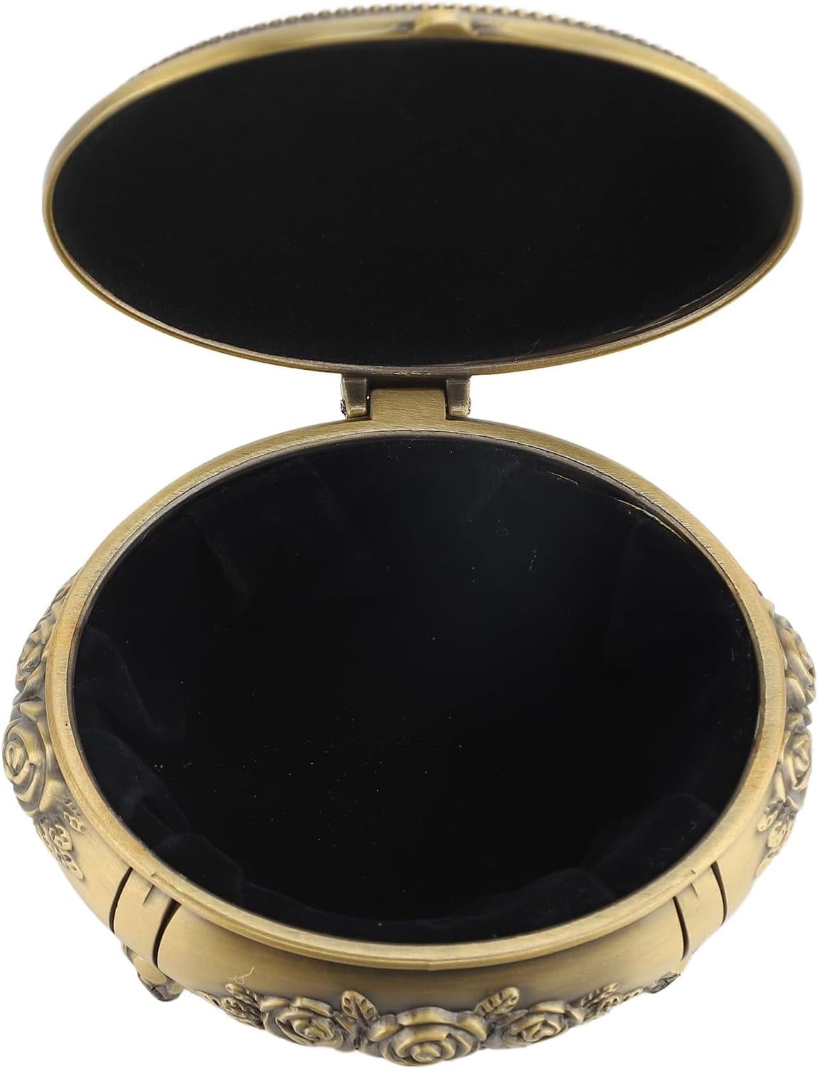 Yoqb Metal Jewelry Box, Jewelry Tray Treasure Chest Organizer Alloy ...