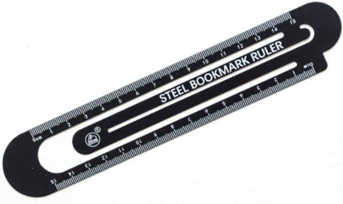 Yoqb Multifunctional Metal Bookmark and 15cm Ruler, Steel Ruler Scale ...