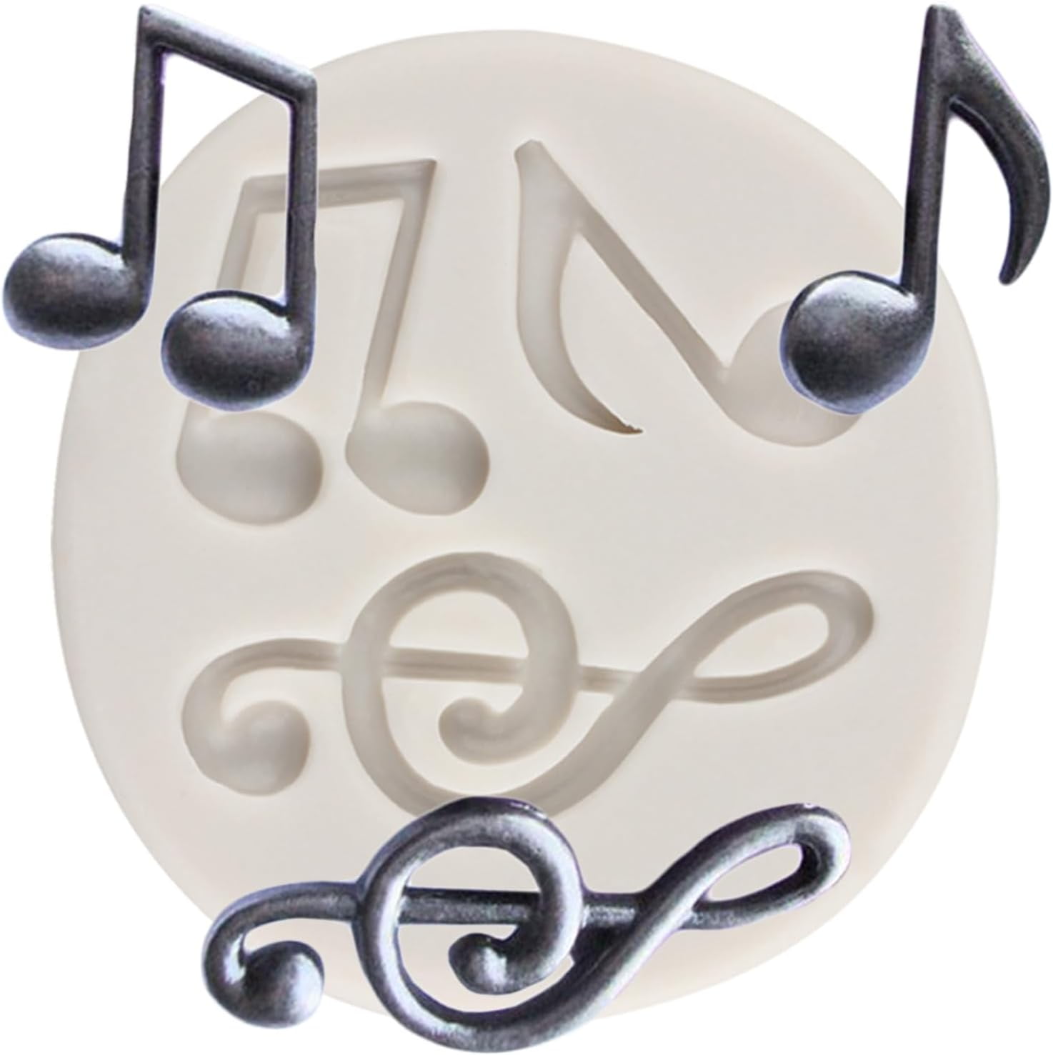Yoqb Music Note Fondant Molds Musical Silicone Mold For Cake Decorating ...