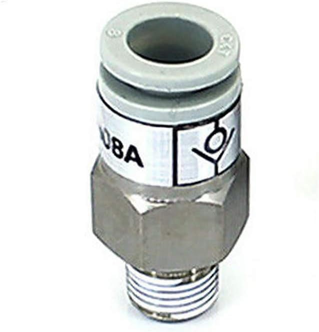 Yoqb One Way Check Valve Straight Push in Fittings Non Return Male ...