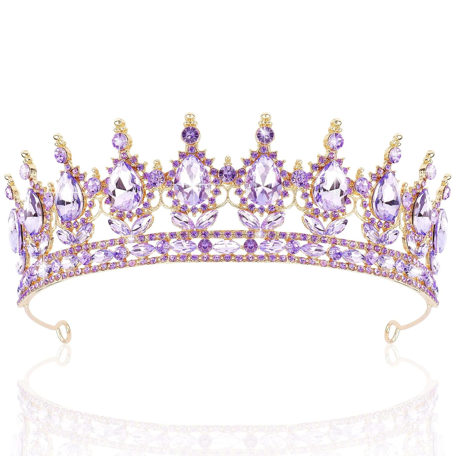 Yoqb Purple Tiaras and Crowns for Women, Crystal Wedding Tiara for ...