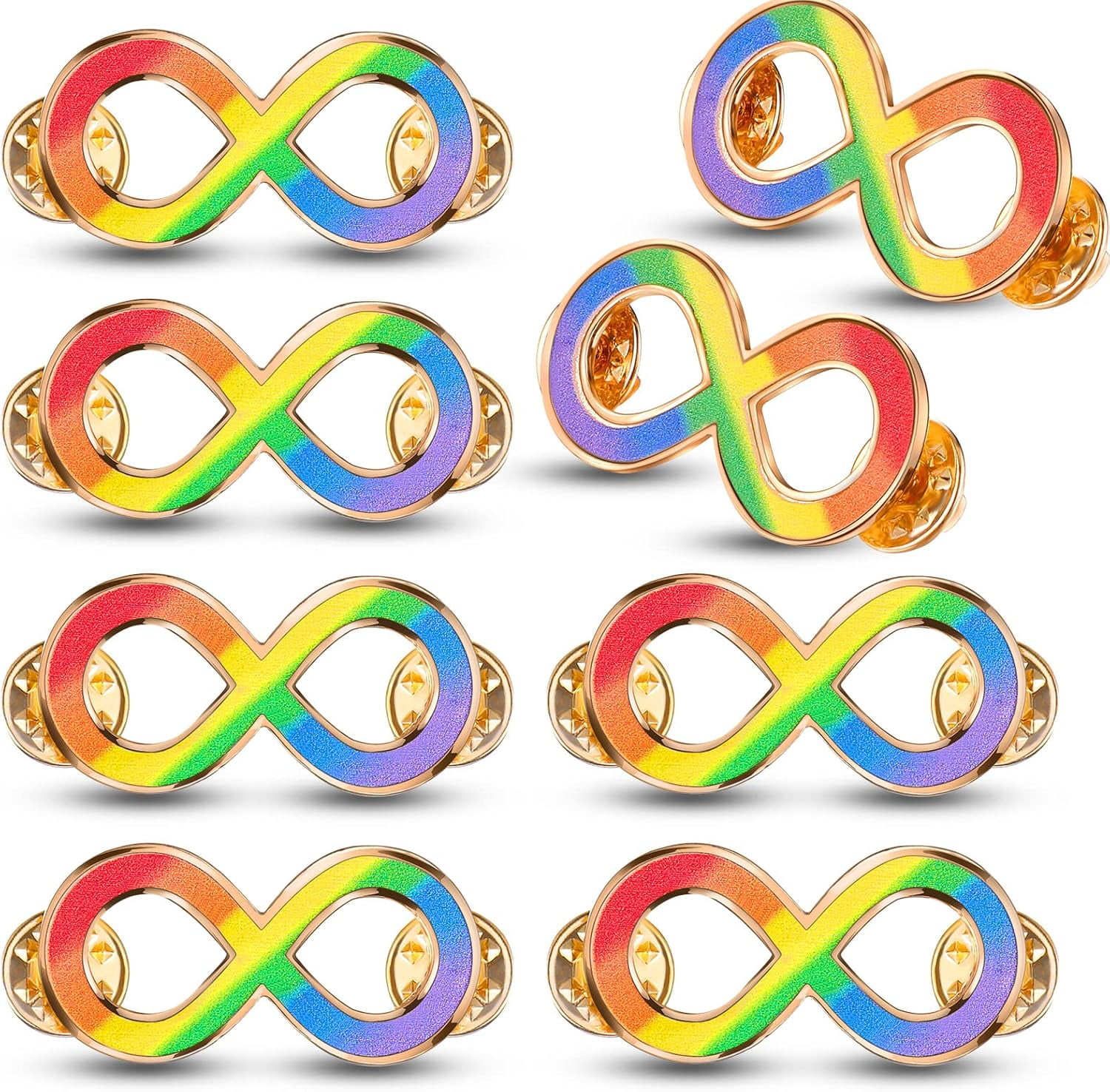 Yoqb Rainbow Autistic Pride Pin Neurodiversity Autism Infinity Lapel ...