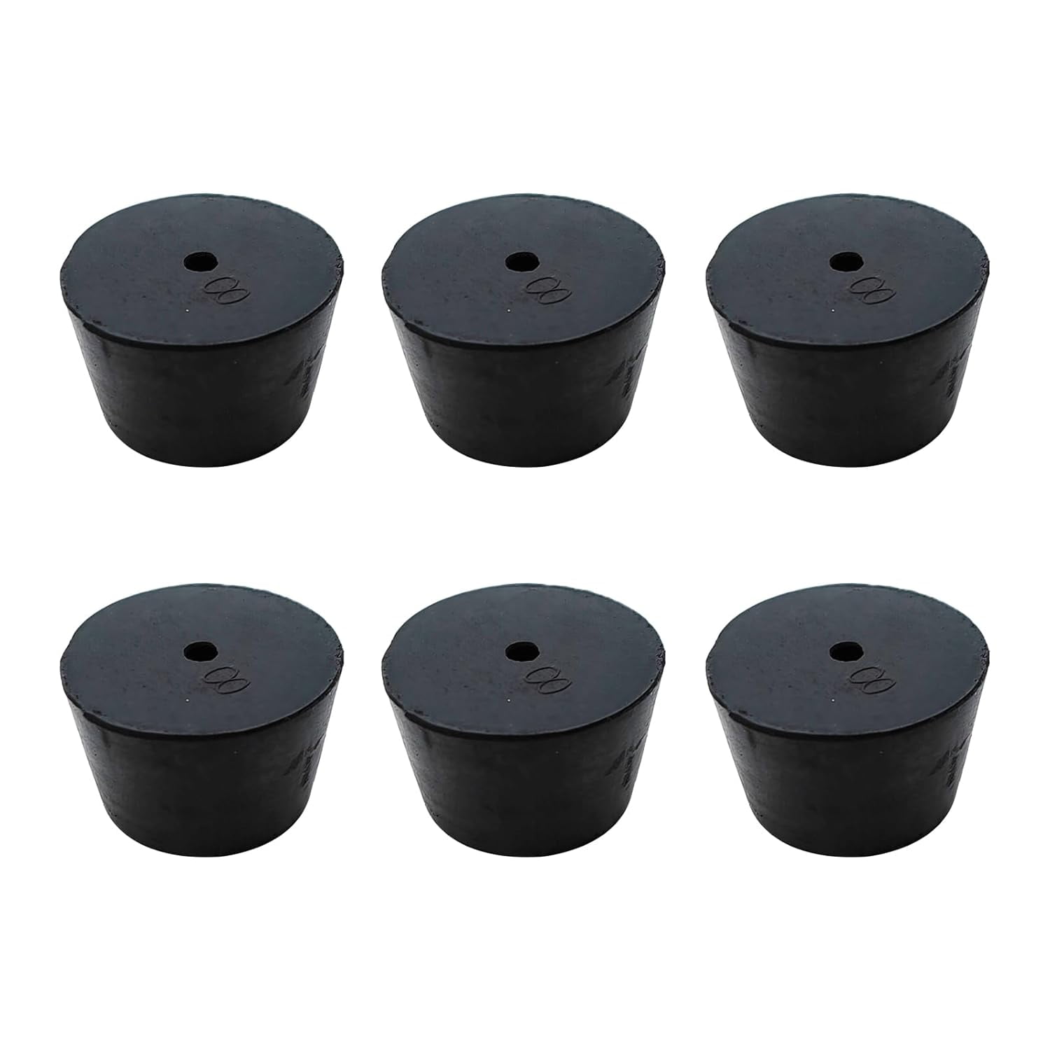 Yoqb Rubber Stoppers with Hole, 33-41mm 6 Pack Rubber Stops Tapered ...
