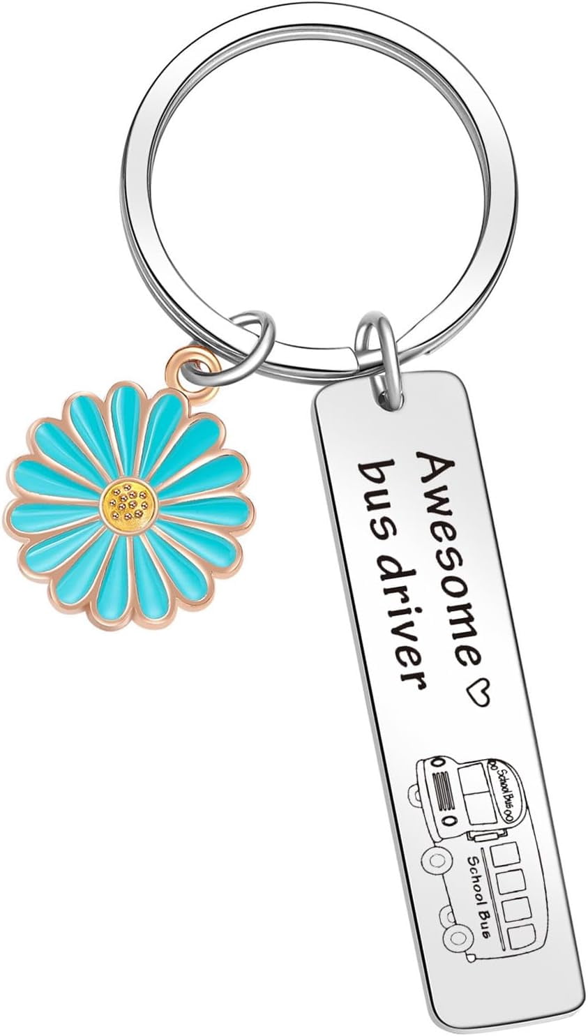 Yoqb School Bus Driver Keychain Teacher Gift School Bus Driver ...