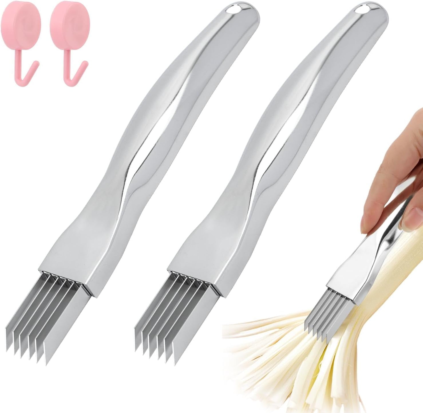 Yoqb Shred Silk The Knife, Chopped Green Onion Knife with Adhesive Hook ...