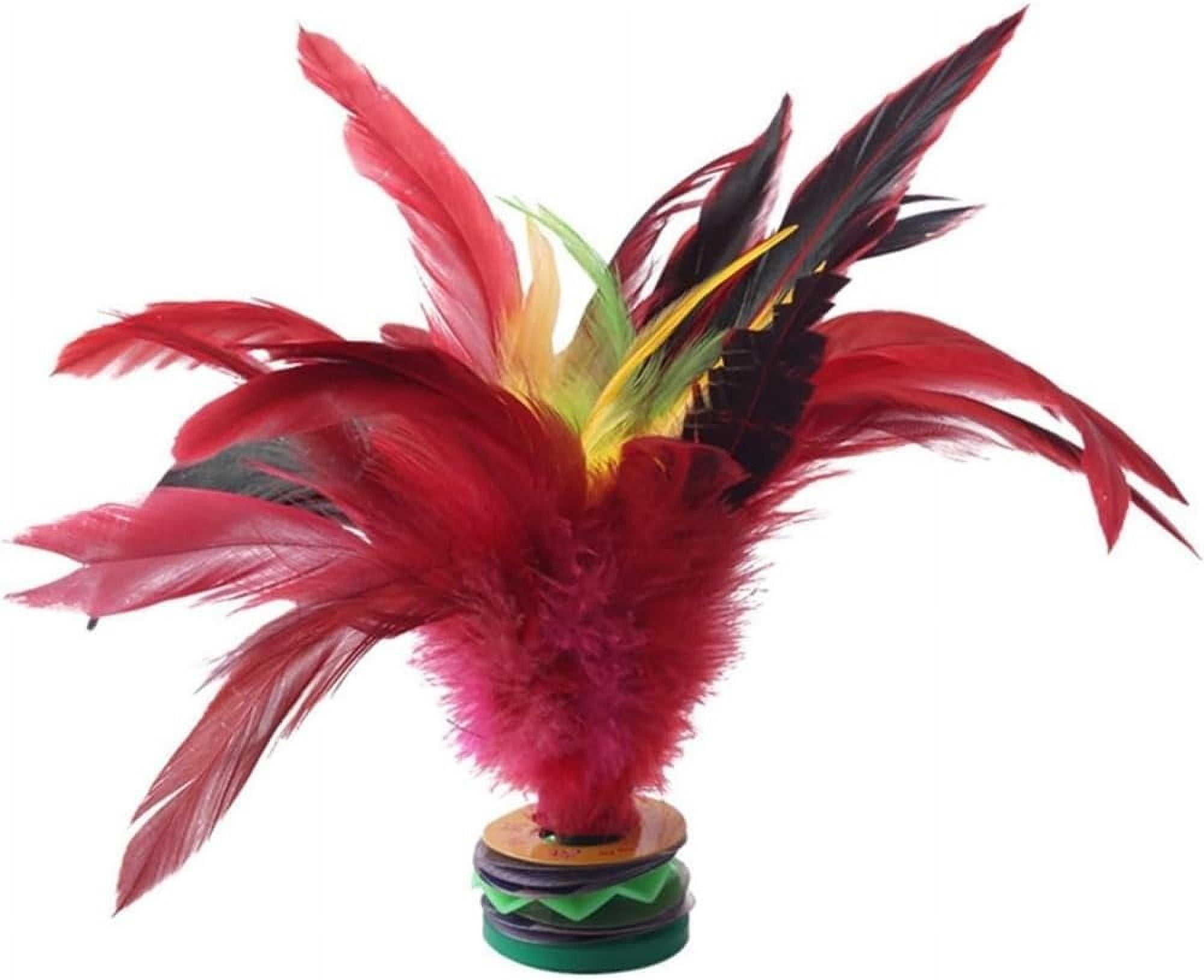 Yoqb Shuttlecock, 20cm Fadeless Colorful Feathers Chinese Shuttlecock ...