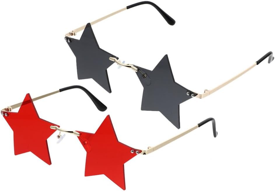 Yoqb Sun Glasses Star Sunglasses 2 Pairs Star Shape Sunglasses Five ...