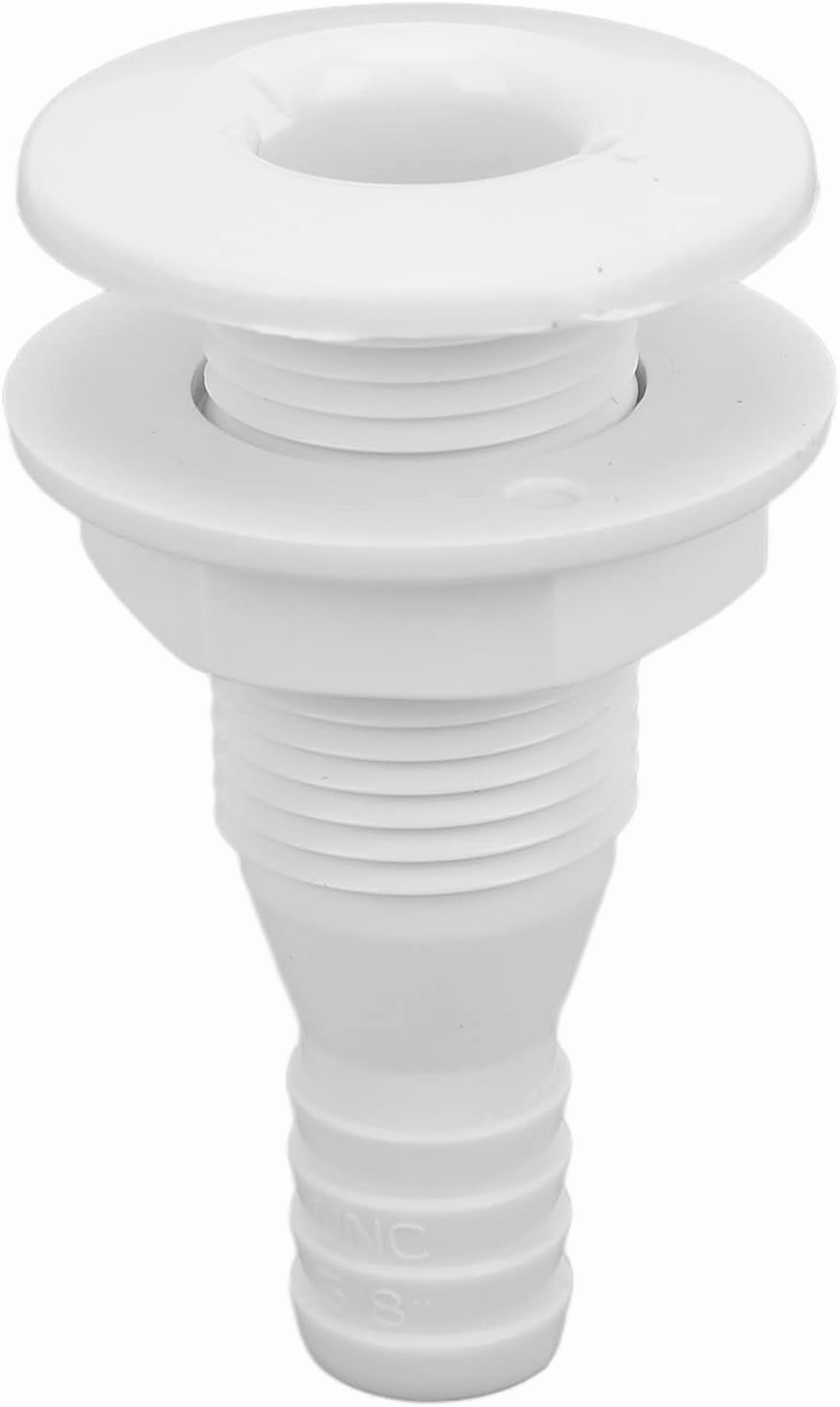 Yoqb Thru Hull Fitting, 5/8in Plastic Marine Thru Hull Fittings Boat ...