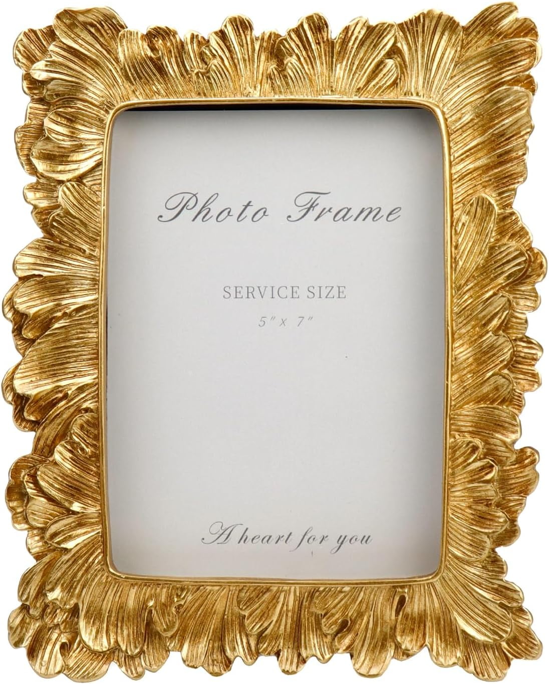Yoqb Vintage Picture Frames,9x7 Inch Golden Palm Leaves Retro Photo ...