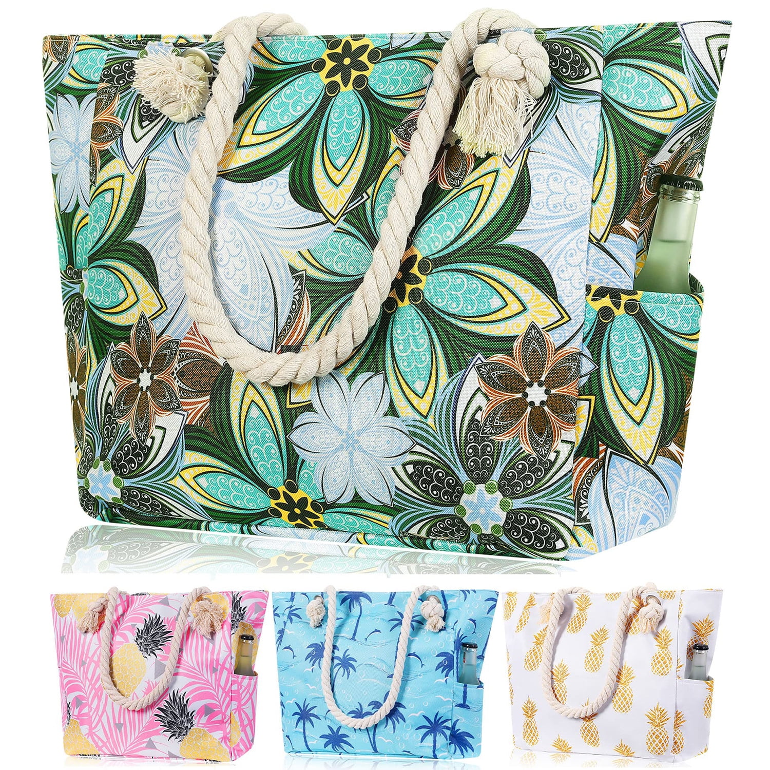 Yorcoten Extra Large Beach Tote Bags for Women , Waterproof Sandproof ...