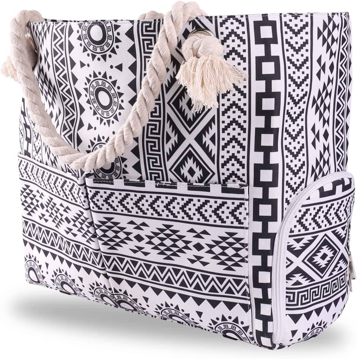 Yorcoten Extra Large Women Beach Tote Bag with Multiple Pockets ...