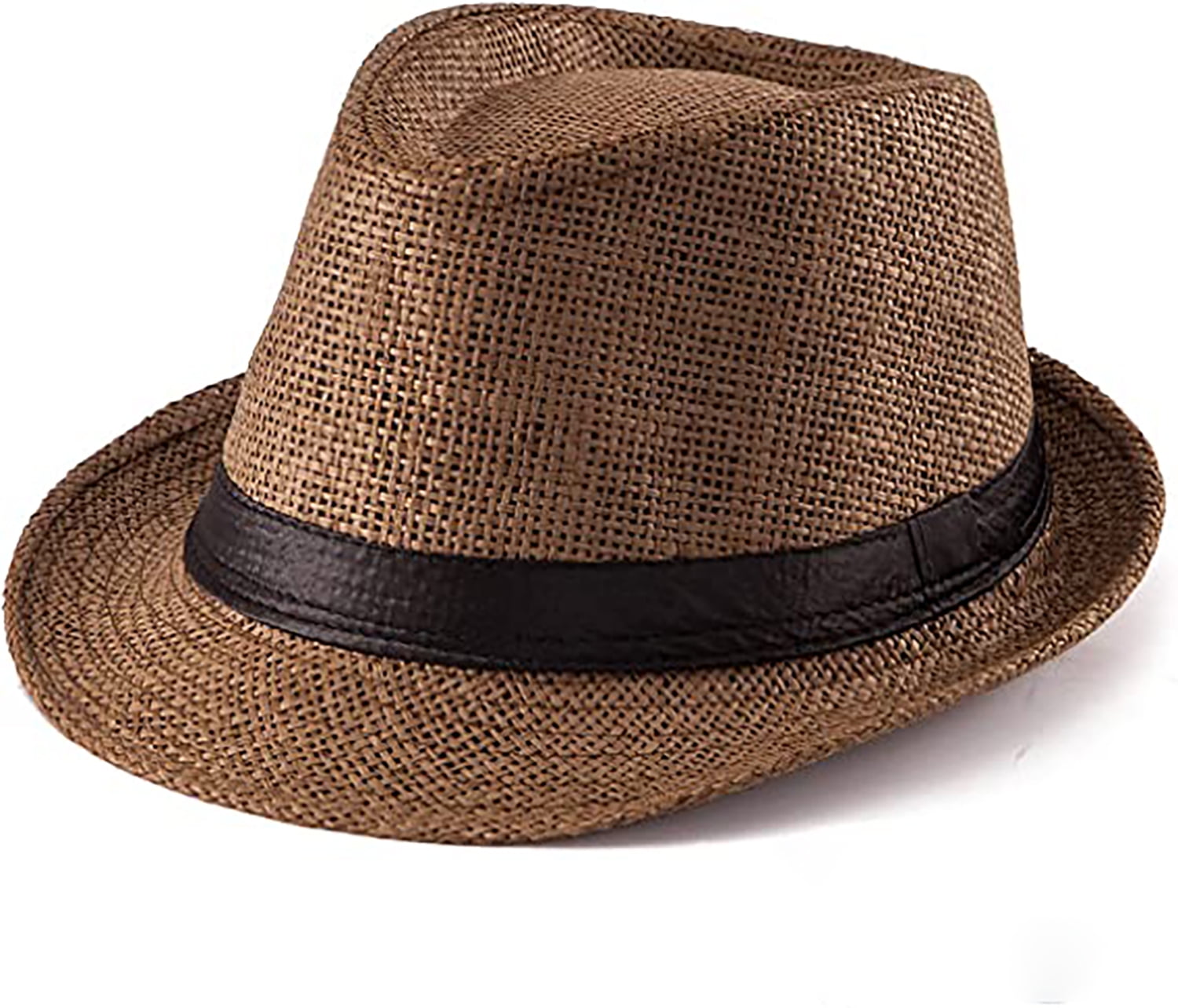 Yorcoten Summer Straw Beach Fedora Hat for Women Men Sun Panama Short ...