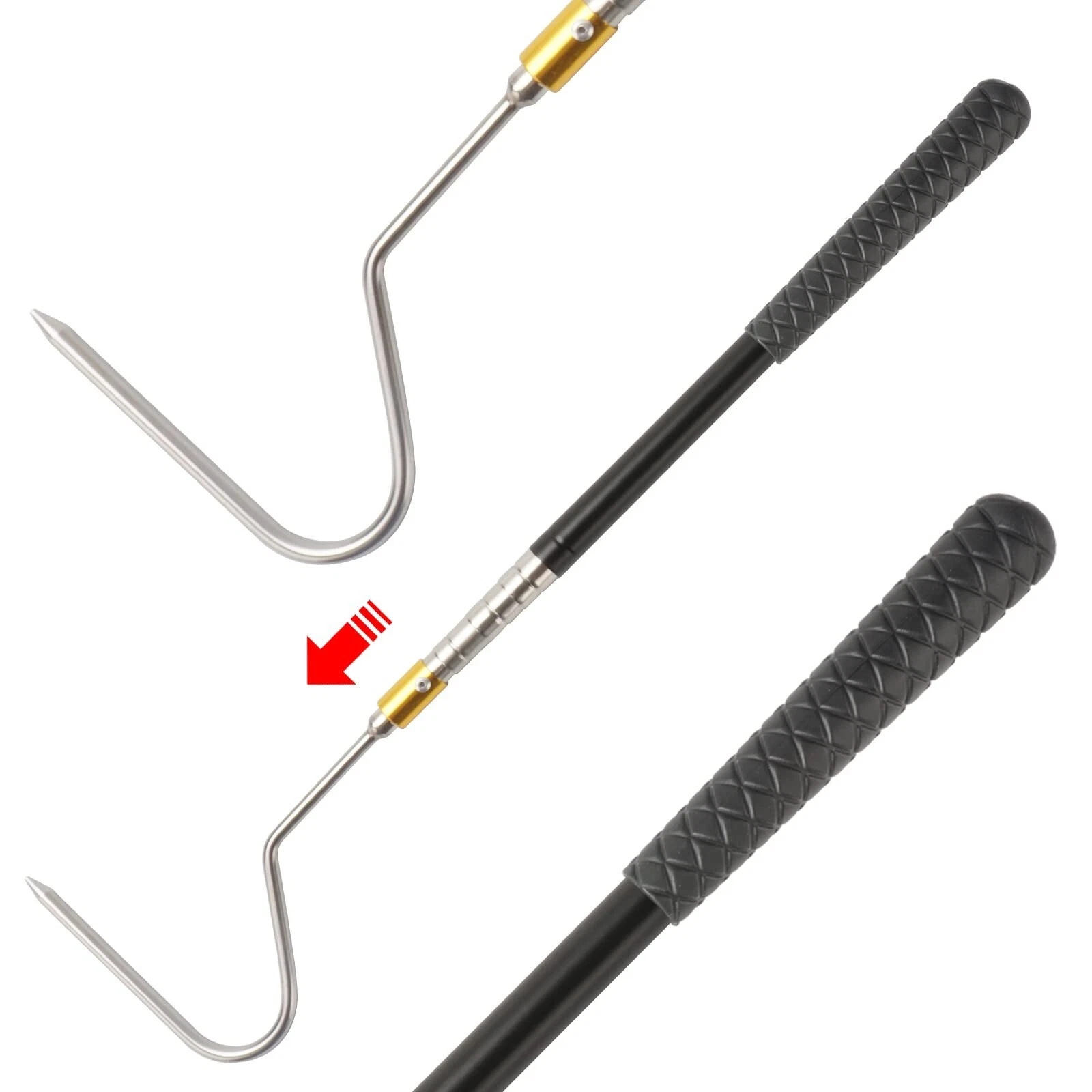 Yorikyas 64 inch Snake Catcher Hook Stick Tongs Grabber Handling Tool ...