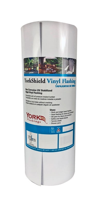 York 10 in. W x 50 ft. L Vinyl Flashing White - Walmart.com