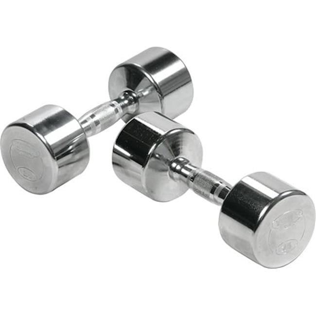 York Barbell Professional Chrome Dumbbell - 30 lbs, Ergo Grip, Solid ...