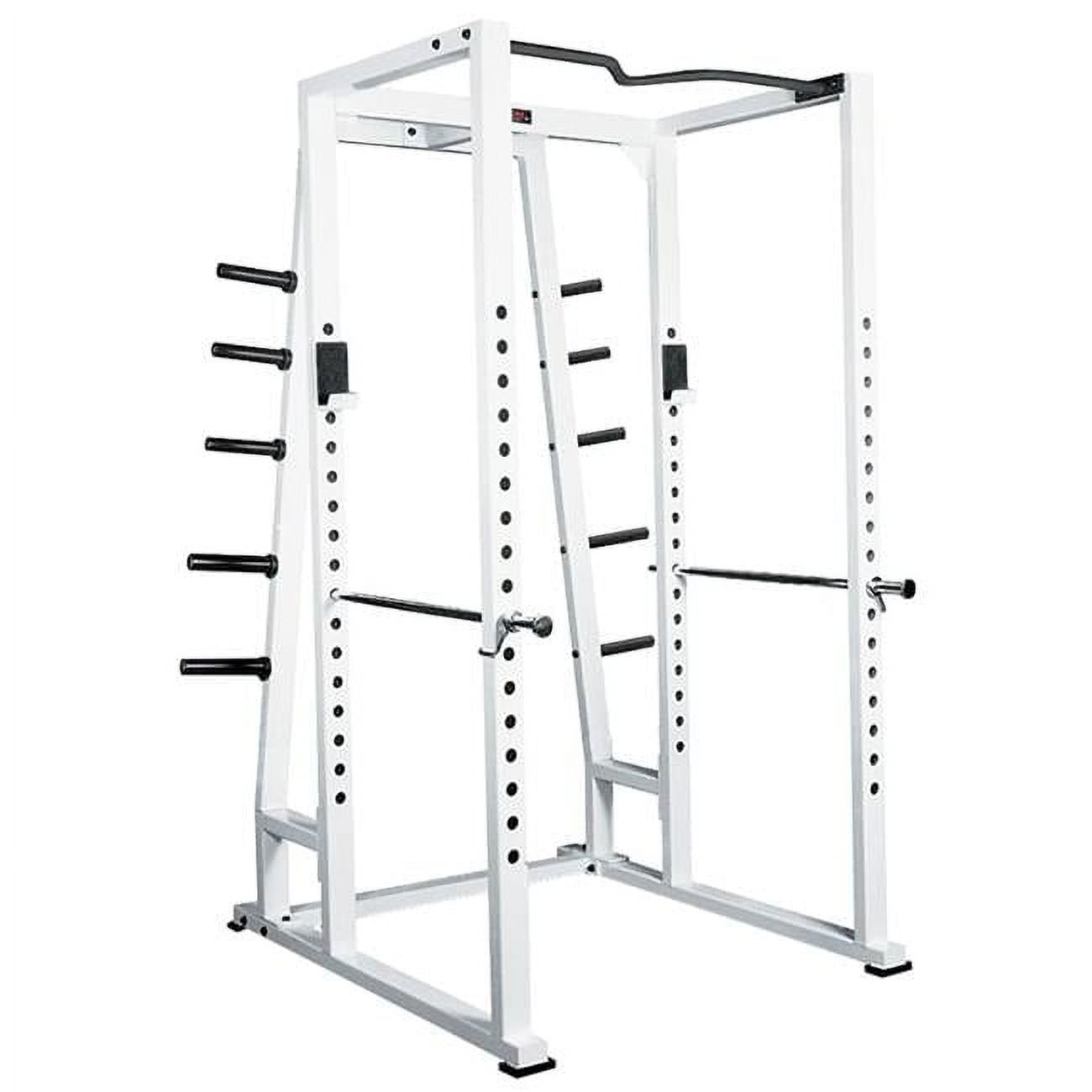 York Barbell 54030 Power Rack with Weight Storage- White - Walmart.com