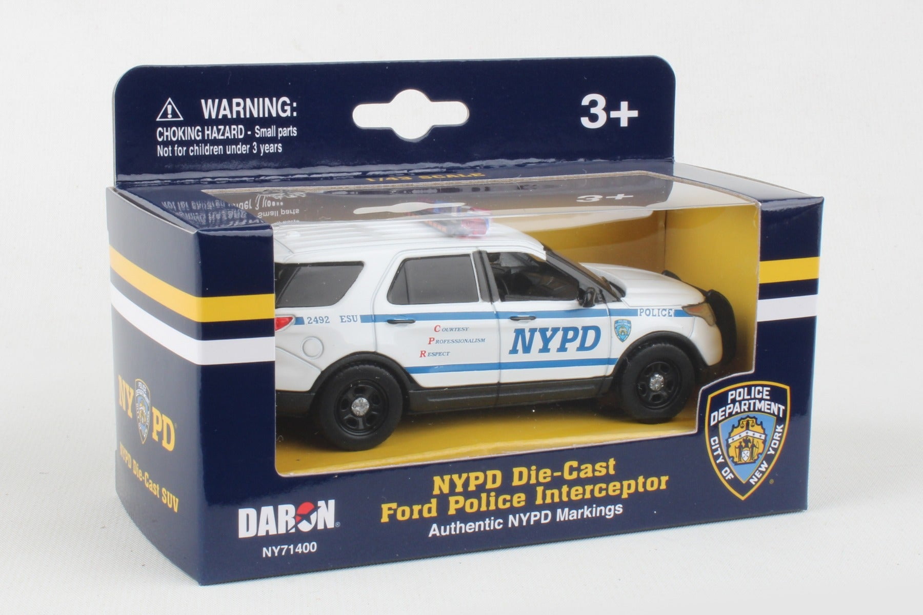 DARON NY71400 1/43 NYPD Ford Police Interceptor - Walmart.com