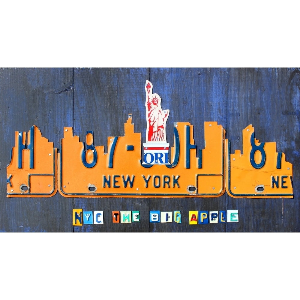 York City Skyline License Plate Art Poster Print by Design Turnpike (24 ...