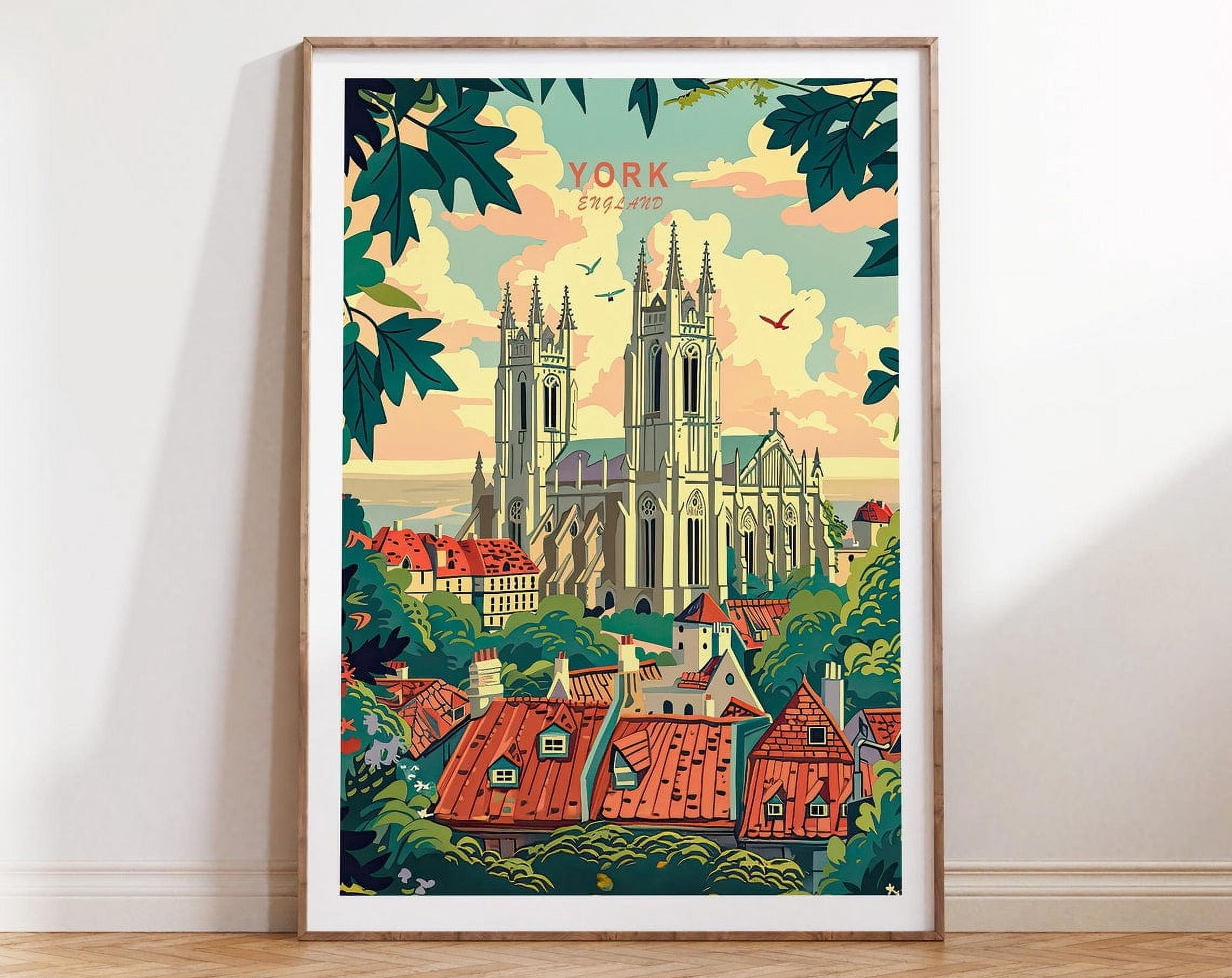 York England Poster, York City Travel Wall Art, England Travel Poster ...