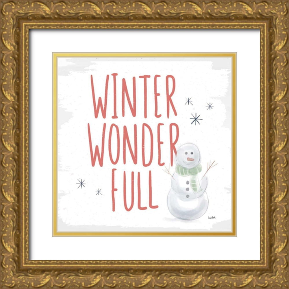 York, Leah 20x20 Gold Ornate Wood Framed with Double Matting Museum Art ...