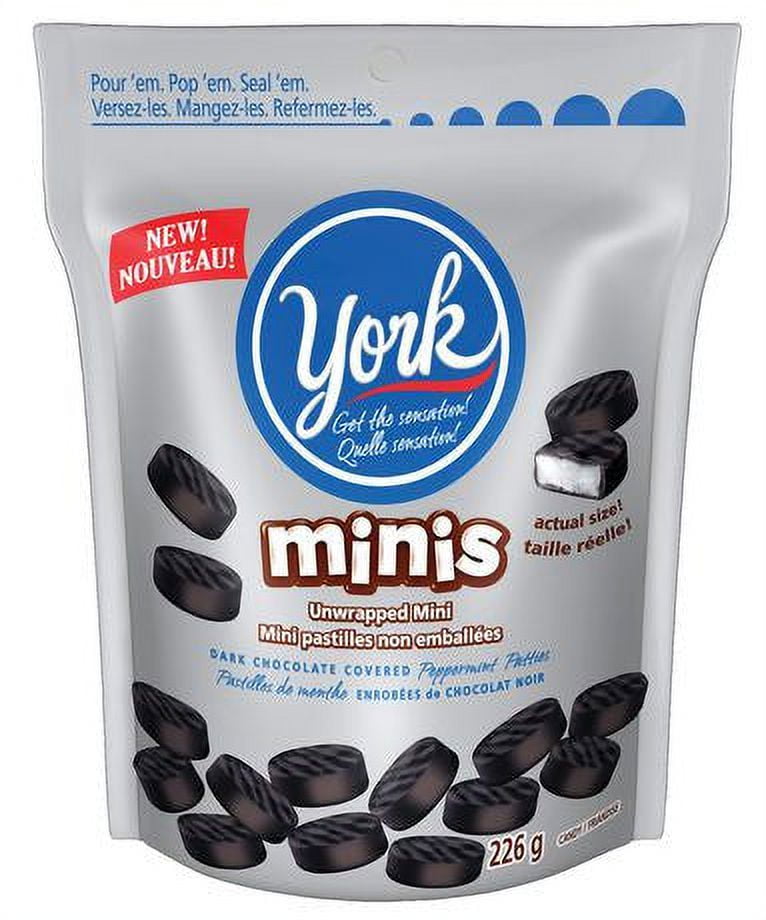 York Minis Dark Chocolate Covered Peppermint Patties Candy Mints, Small ...