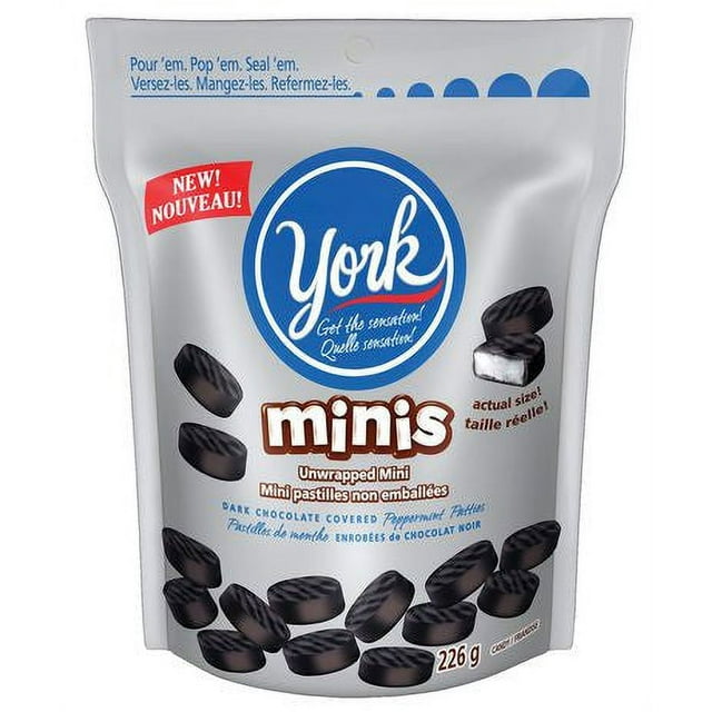 York Minis Dark Chocolate Covered Peppermint Patties Candy Mints, Small ...