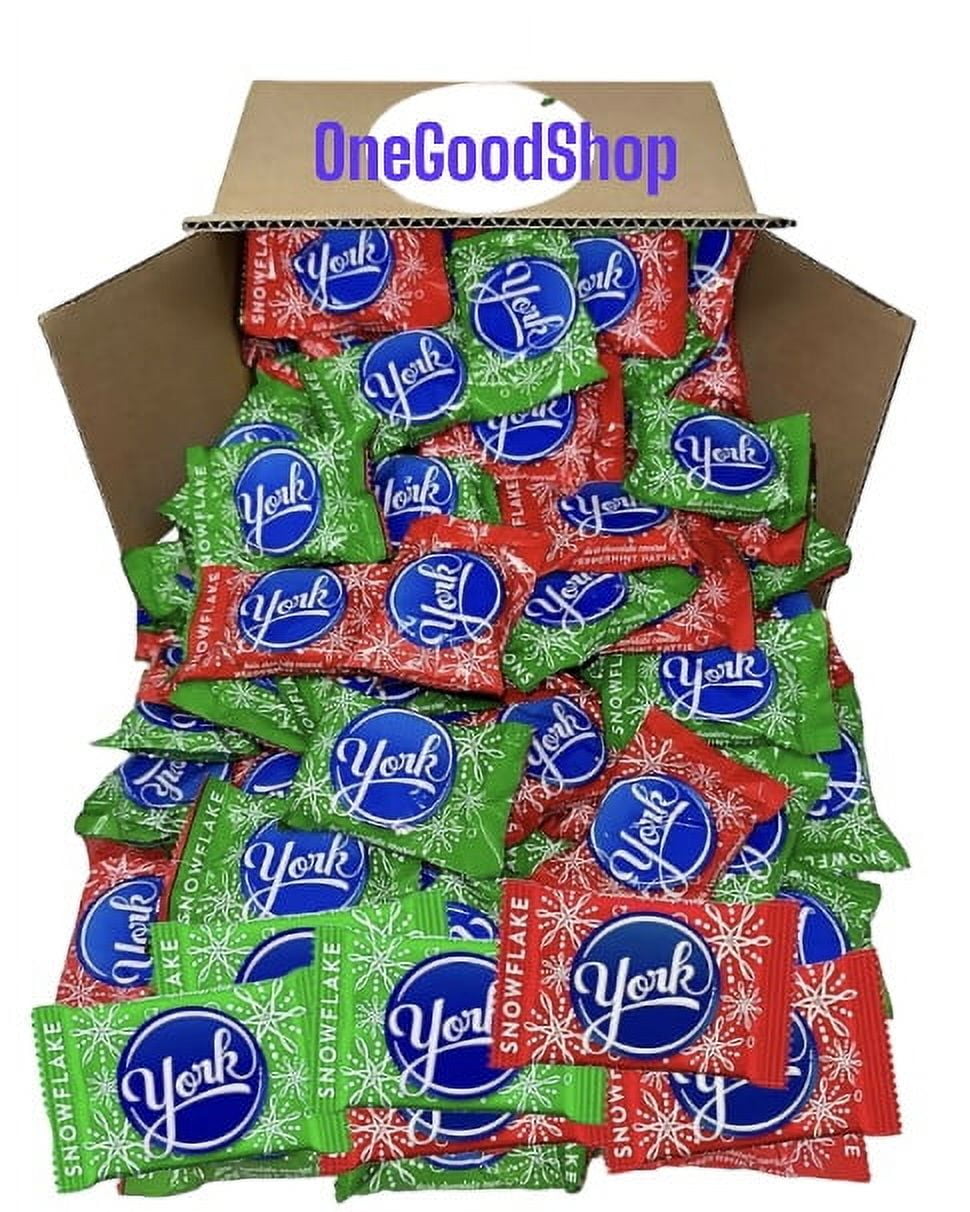 York Mint Patties Candy, Dark Chocolate Peppermint Snowflakes, 5 LB ...