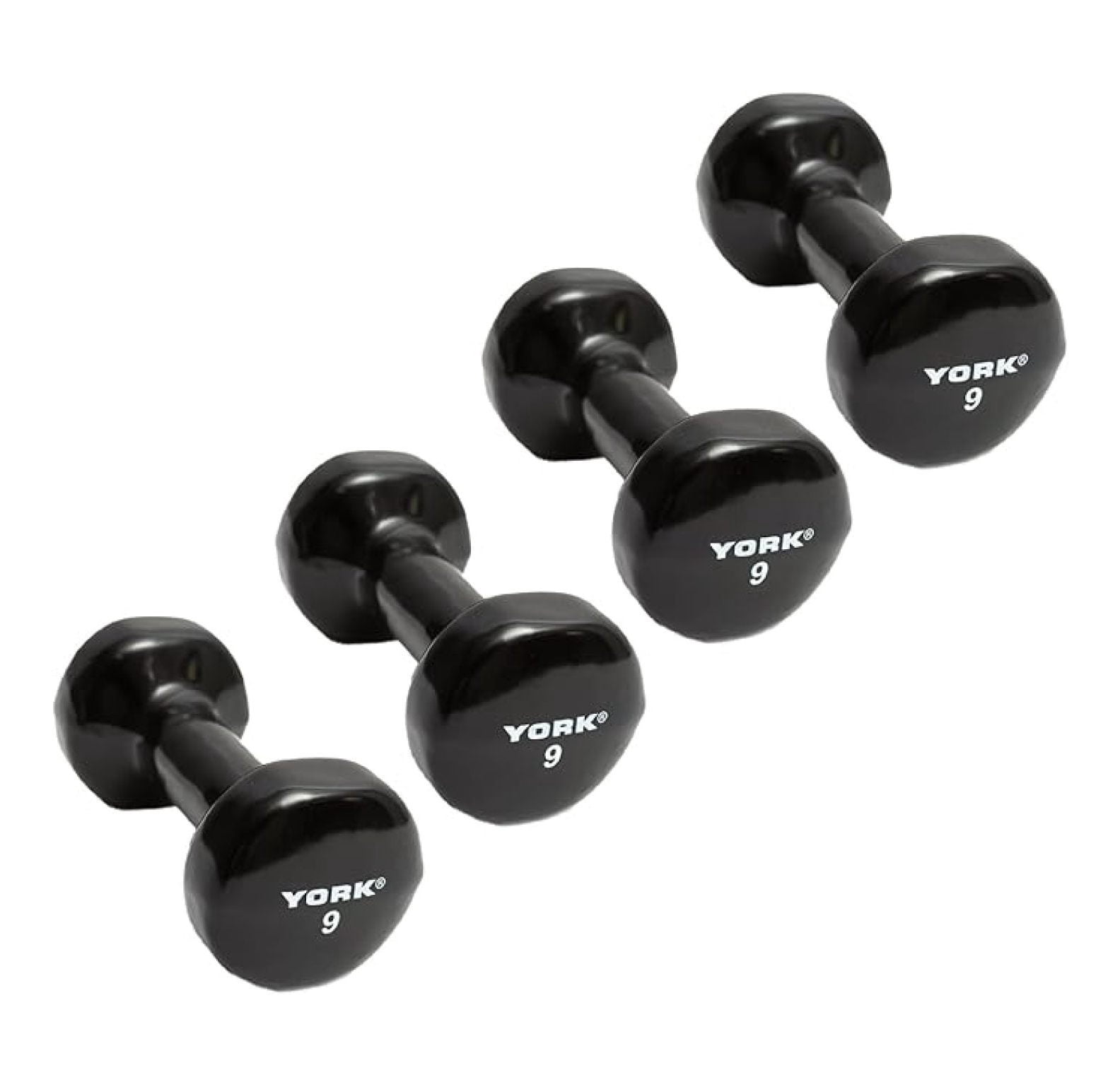 York Vinyl Coated Fitbell Dumbbell (1LB to 15LB, Pack of 1, 2, 4 ...